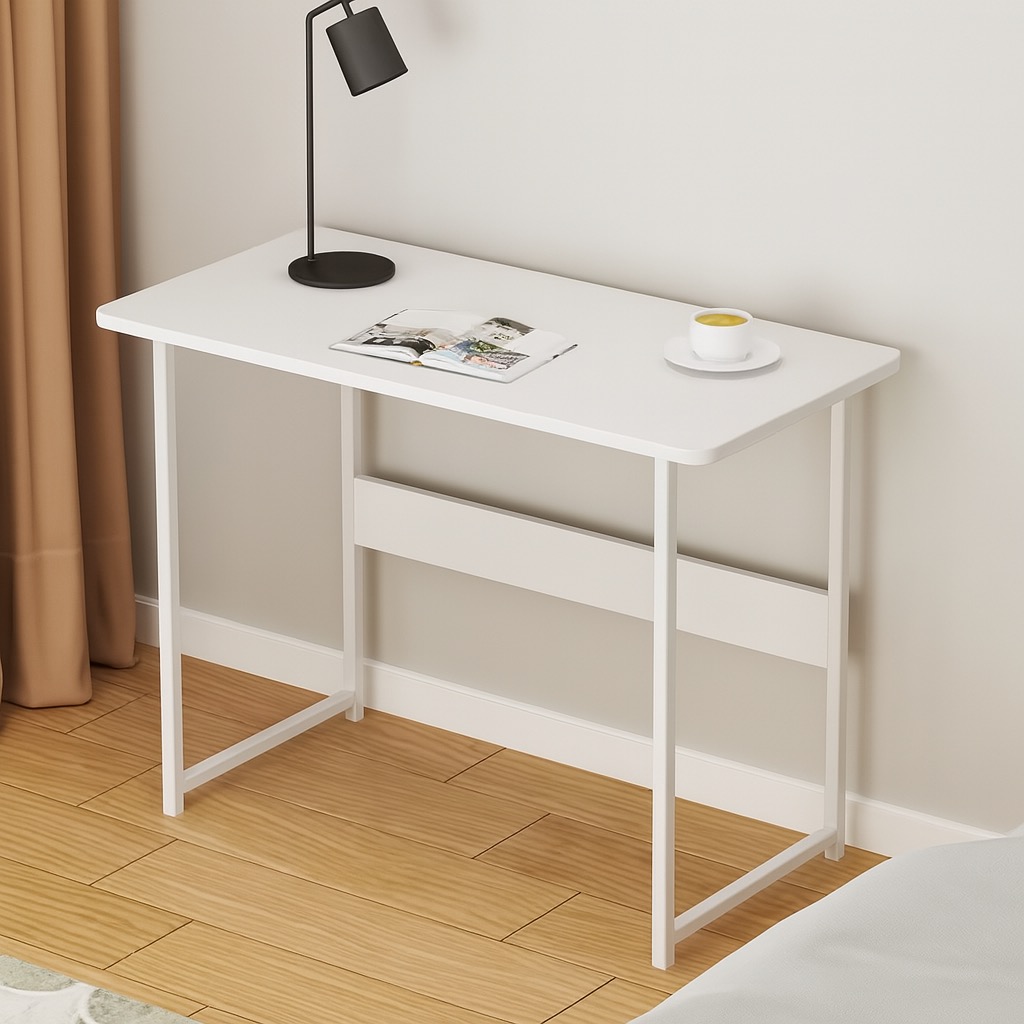 White Writing Table | Minimalist Study Desk | Bedroom Laptop Table ...
