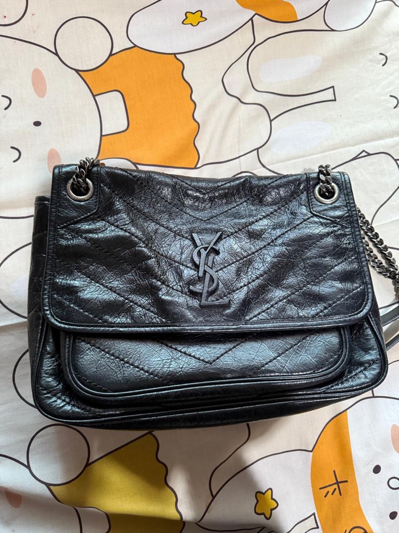 YSL Saint Laurent SAC MNG Niki Original, Fesyen Wanita, Tas & Dompet di ...