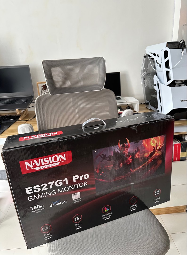 27 inches 180hz Nvision ES27G1 Pro Curved / EG27S1 Pro Flat Gaming ...