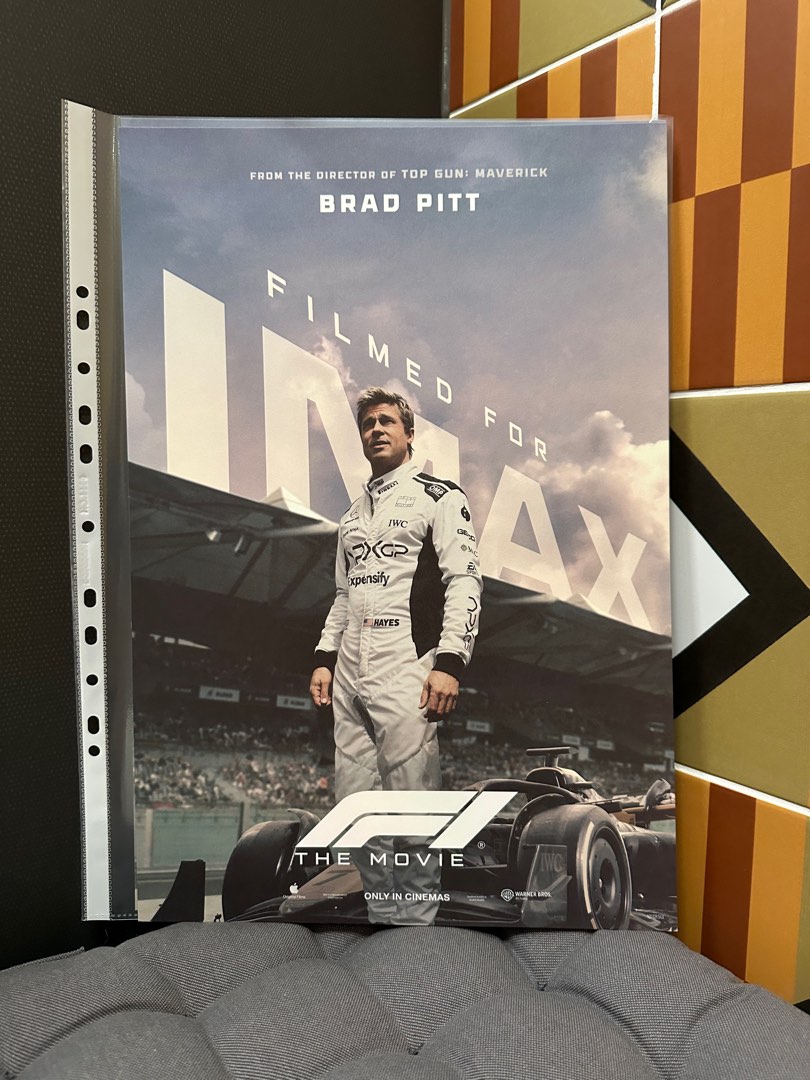 🏁 F1電影 - IMAX戲院獨家海報（連Data Bank A3透明保護套）F1 Movie – IMAX Exclusive Poster ...