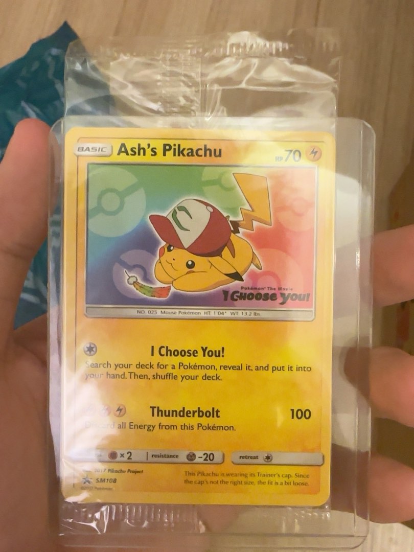 Ash's Pikachu Pokemon Card, Hobbies & Toys, Toys & Games on Carousell