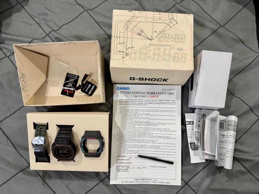 Casio G-Shock DW-H5600EX-1DR 40th anniversary smart watch, Fesyen Pria ...