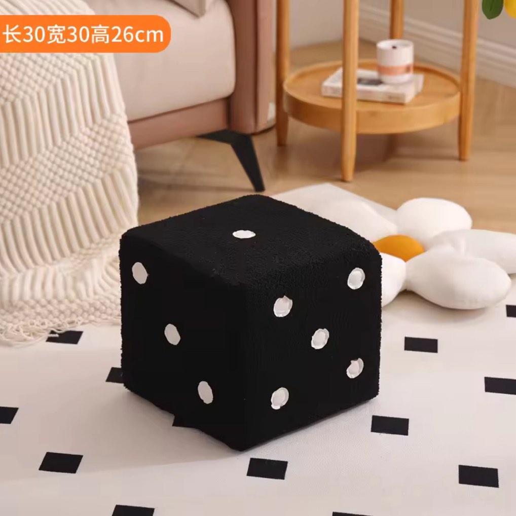 Dice Bench Stool - Ottoman / Chair / Sherpa / Stool / Soft / Low Stool ...