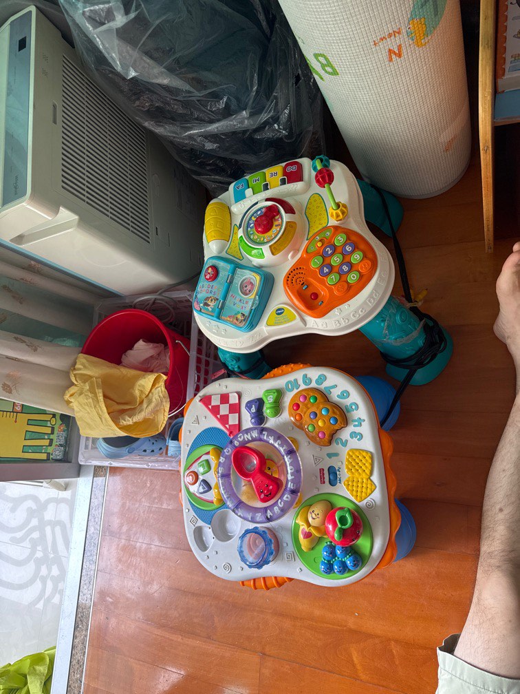 Fisher price vtech learning table PlayStation 嬰幼兒學習桌, 兒童＆孕婦用品, 嬰兒玩具 - Carousell