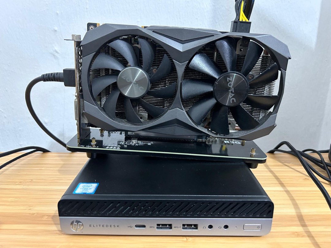 HP EliteDesk Mini PC with GTX 1070 TI, Computers & Tech, Desktops on ...
