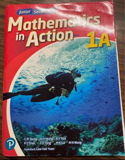 junior secondary mathematics in action 1A, 1B, 興趣及遊戲, 書本 & 文具, 教科書 - Carousell