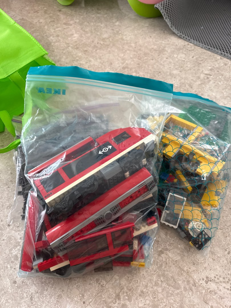 LEGO Train Set - Red and Yellow, Hobbies & Toys, Toys & Games on Carousell