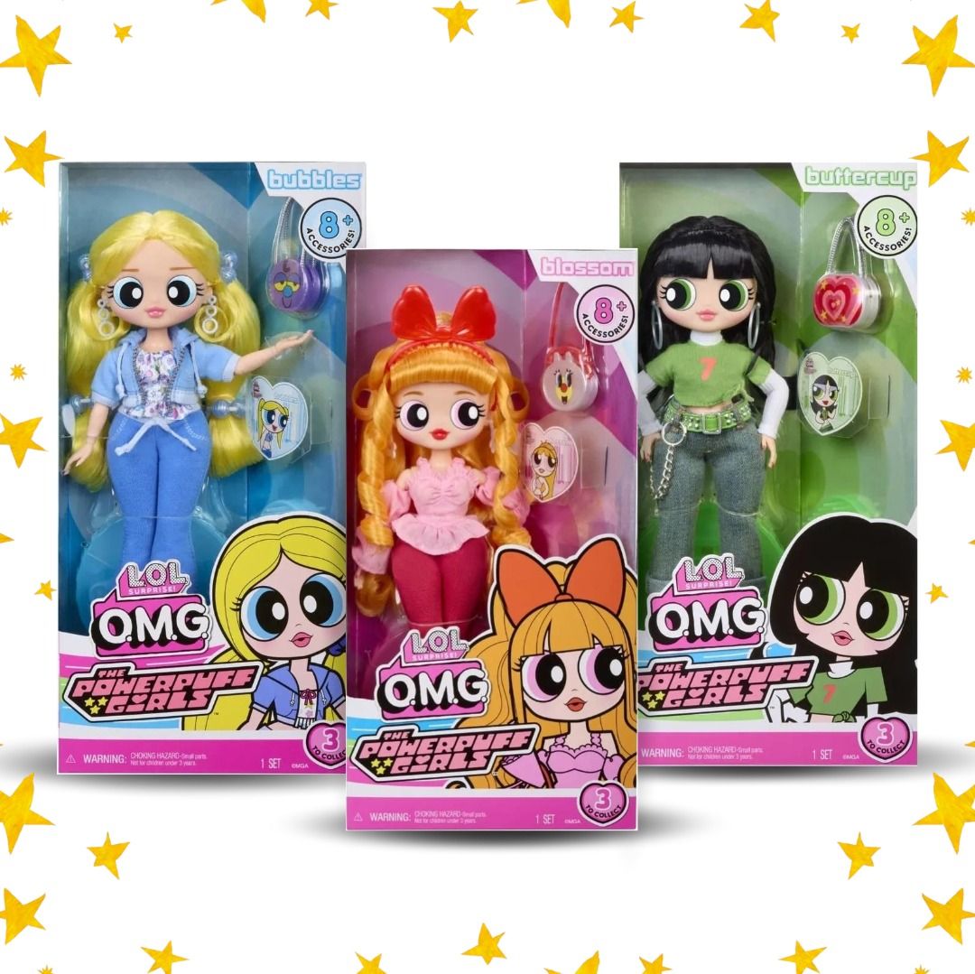 LOL Surprise OMG Powerpuff Girls Doll - Bubbles, Blossom & Buttercup ...