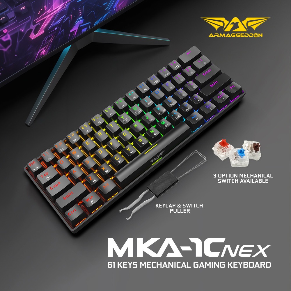 MKA-1C Nex 61 Keys Mechanical Keyboard (60% Layout), Computers & Tech ...