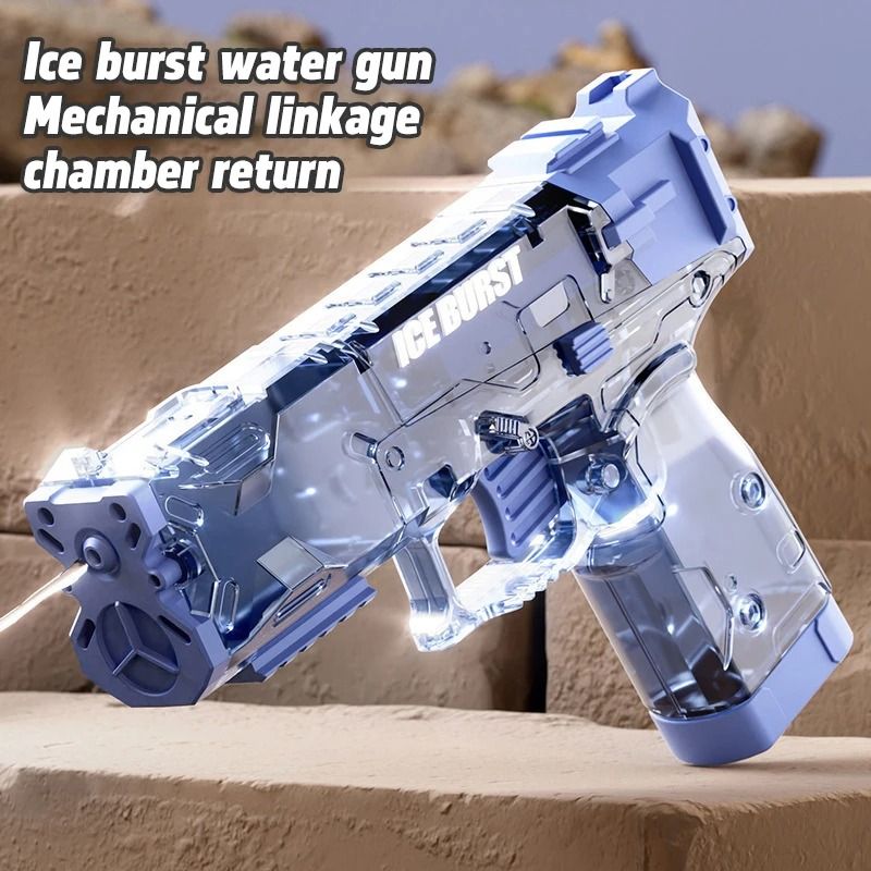 New Children's Ice Burst Water Gun Toy With Manual Continuous Firing ...