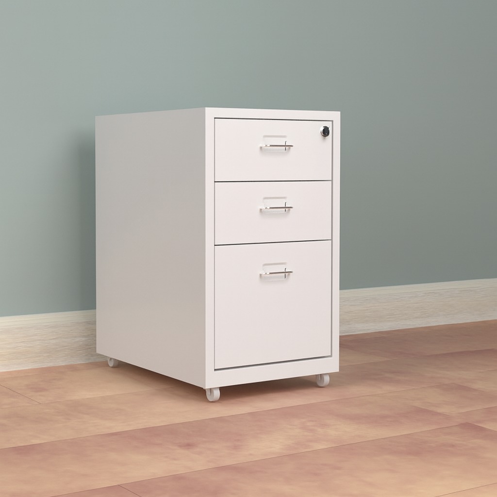 Office Drawer Cabinet | Rolling File Cabinet | 3 Drawer Storage Unit ...