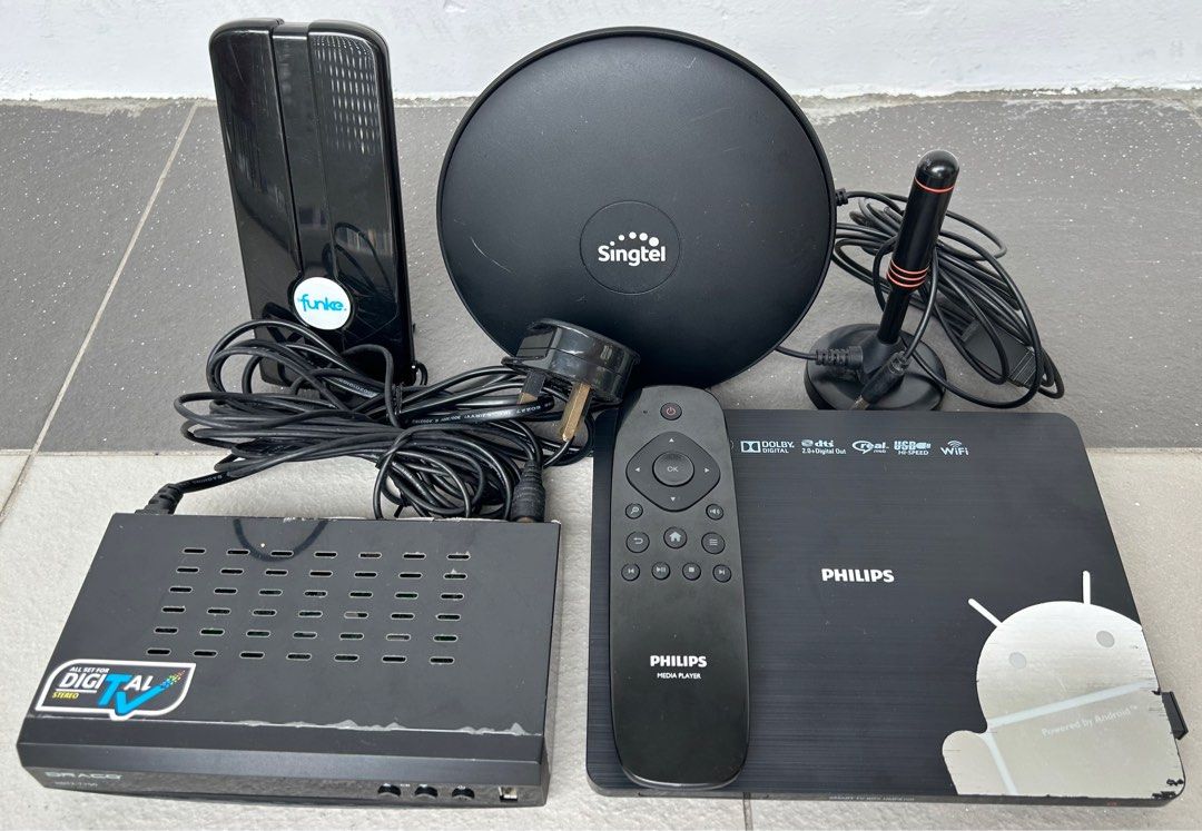 Philip smart Tv box/Singtel WiFi Mesh Extender,Draco Digital Full HD ...