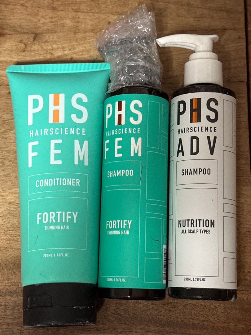 PHS HAIRSCIENCE FEM Fortify Shampoo & Conditioner Set, Beauty ...