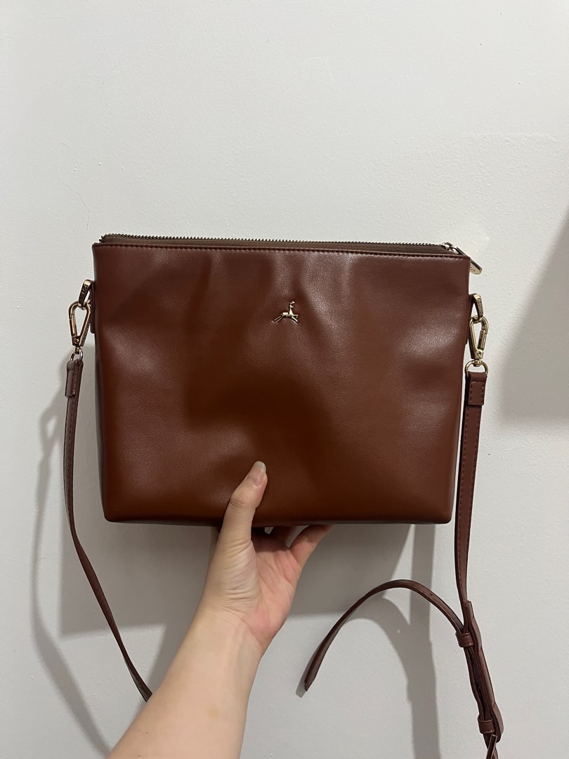 preloved povilo milan sling bag brown, Fesyen Wanita, Tas & Dompet di ...