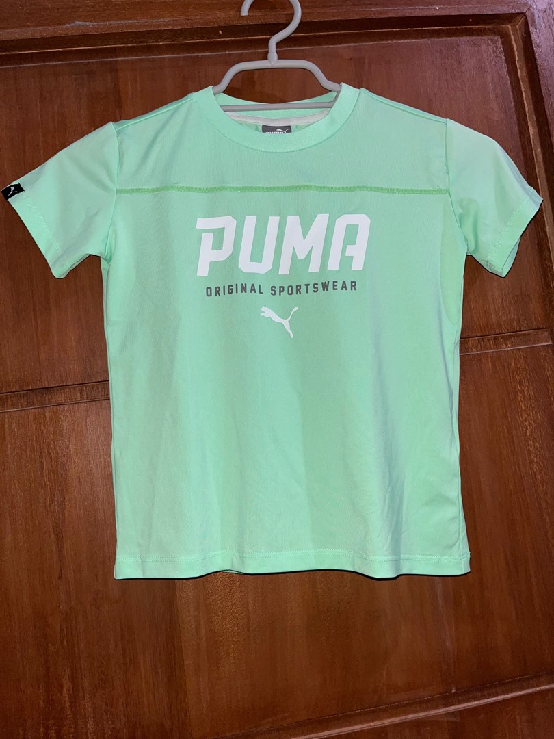 PUMA baju olahraga hijau, Fesyen Wanita, Pakaian Wanita, Atasan di ...