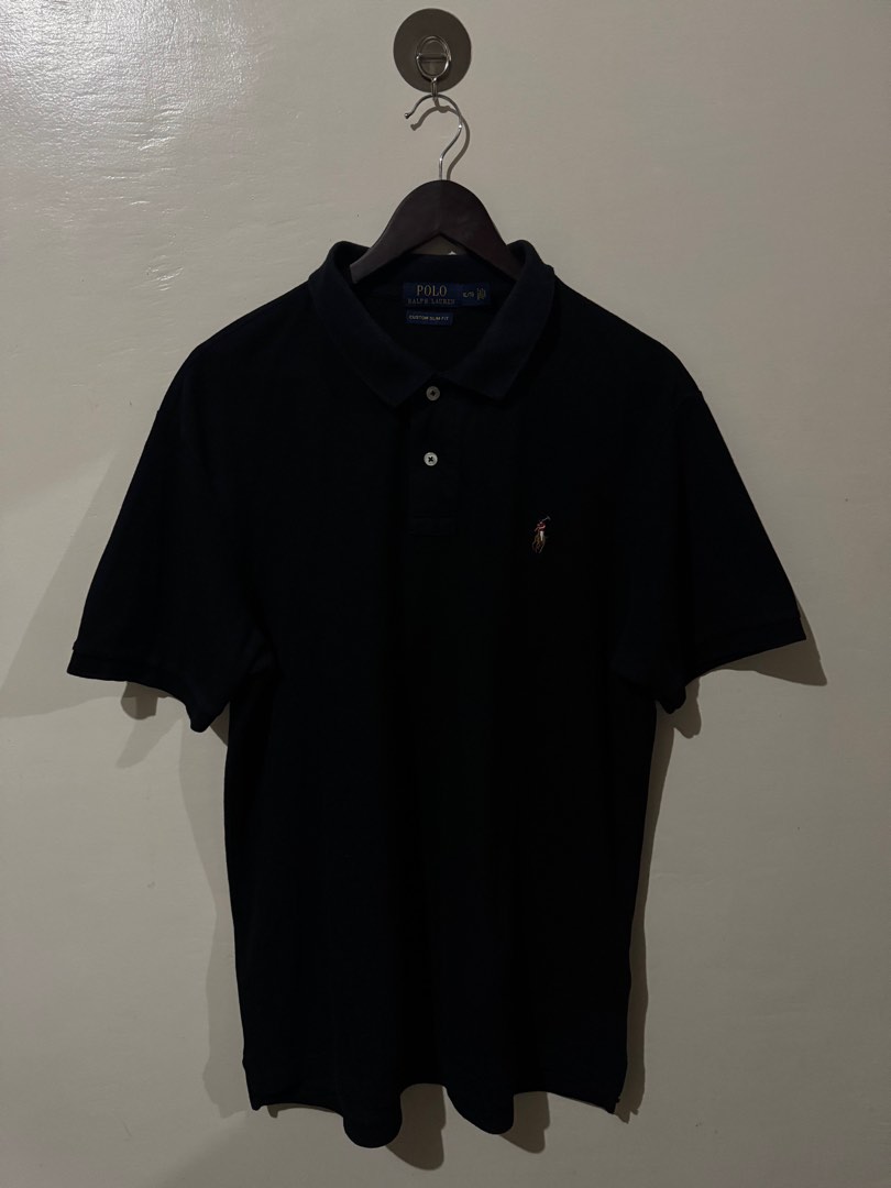 Ralph Lauren Black Polo Shirt, Men's Fashion, Tops & Sets, Tshirts & Polo Shirts on Carousell