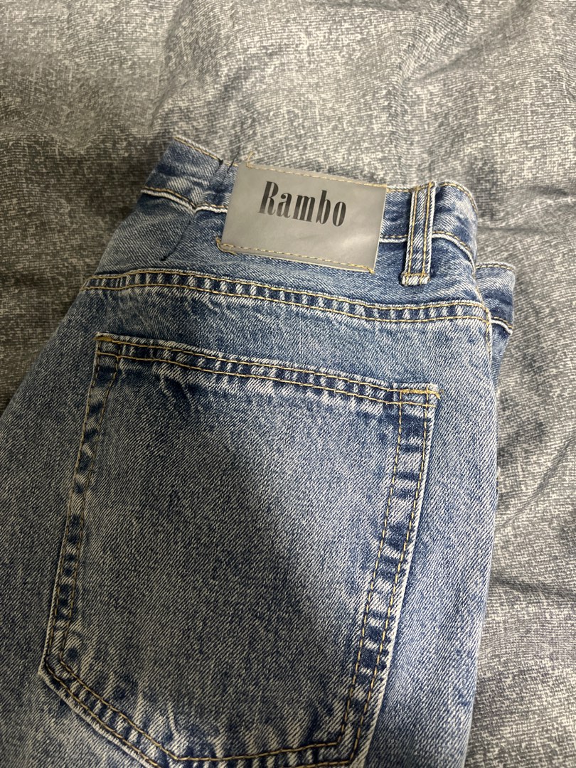 Rambo Jeans - Light Wash Denim, Men's Fashion, Bottoms, Jeans on Carousell
