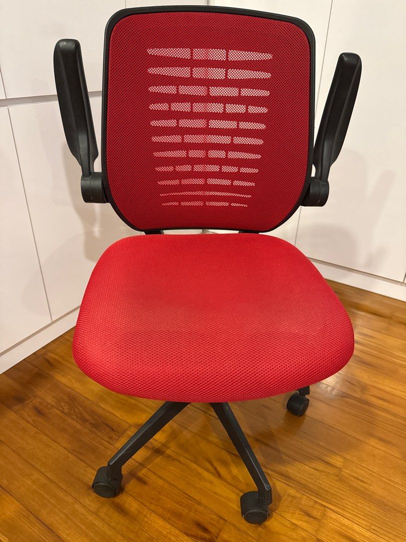 Red Mesh Office Chair, Furniture & Home Living, Furniture, Chairs on ...