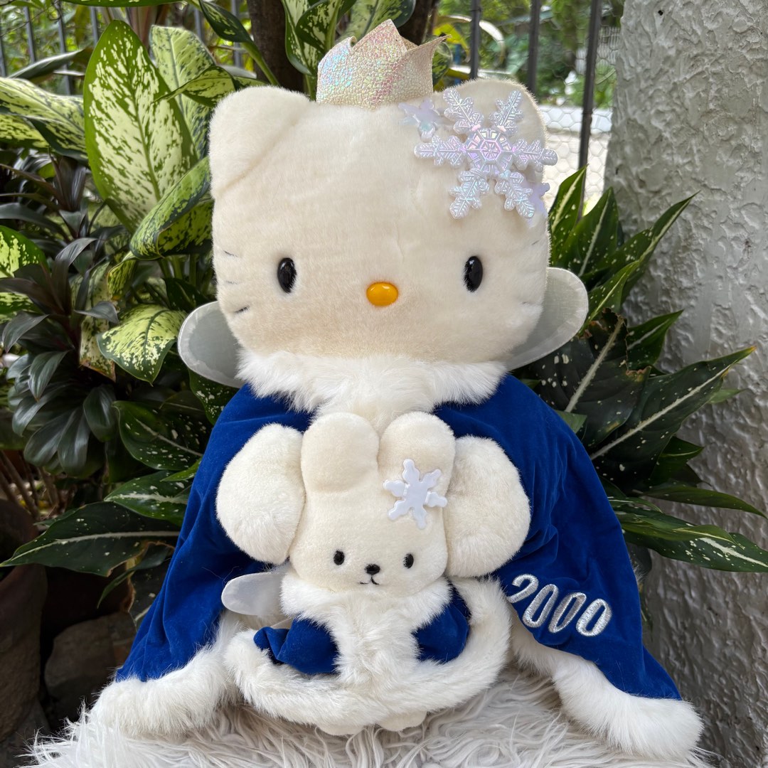 SANRIO 2000 Hello Kitty Millennium Fairy Kitty Snow Queen Plush Toy ...