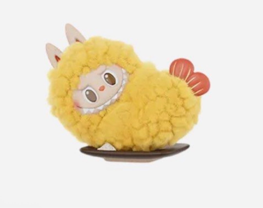 Sealed foil authentic popmart Labubu wacky mart fried shrimp EBI prawn ...