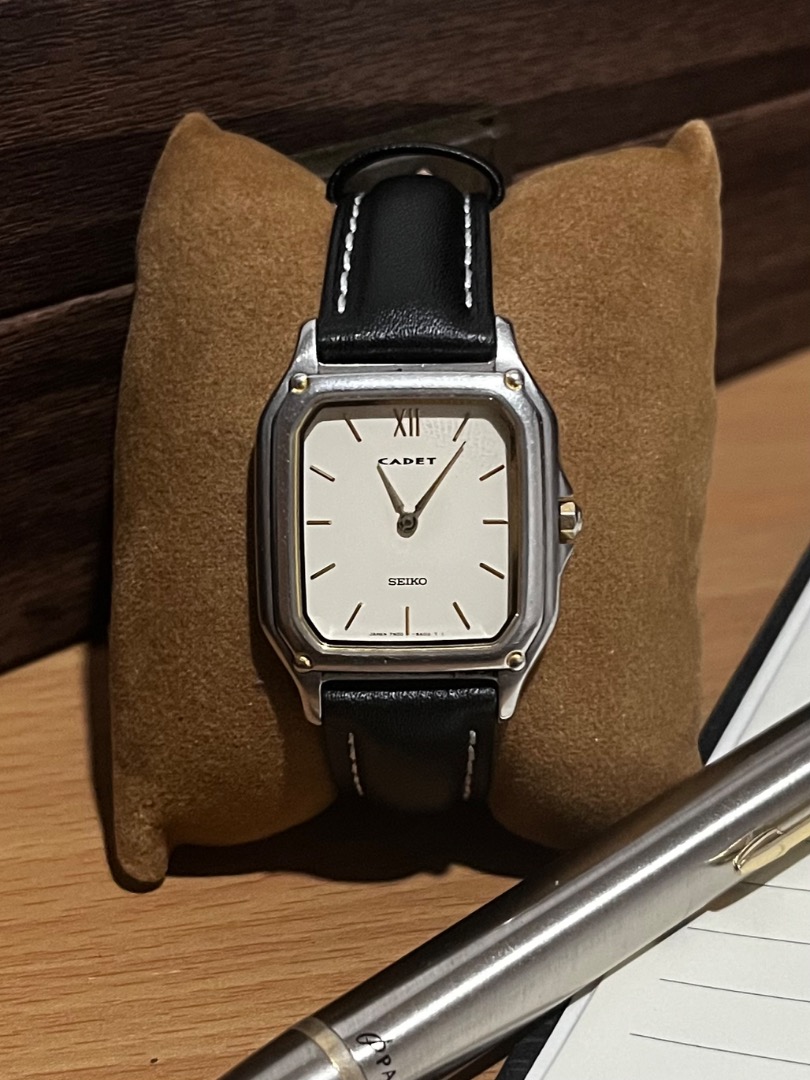 Seiko Tank Cadet, Luxury, Watches on Carousell