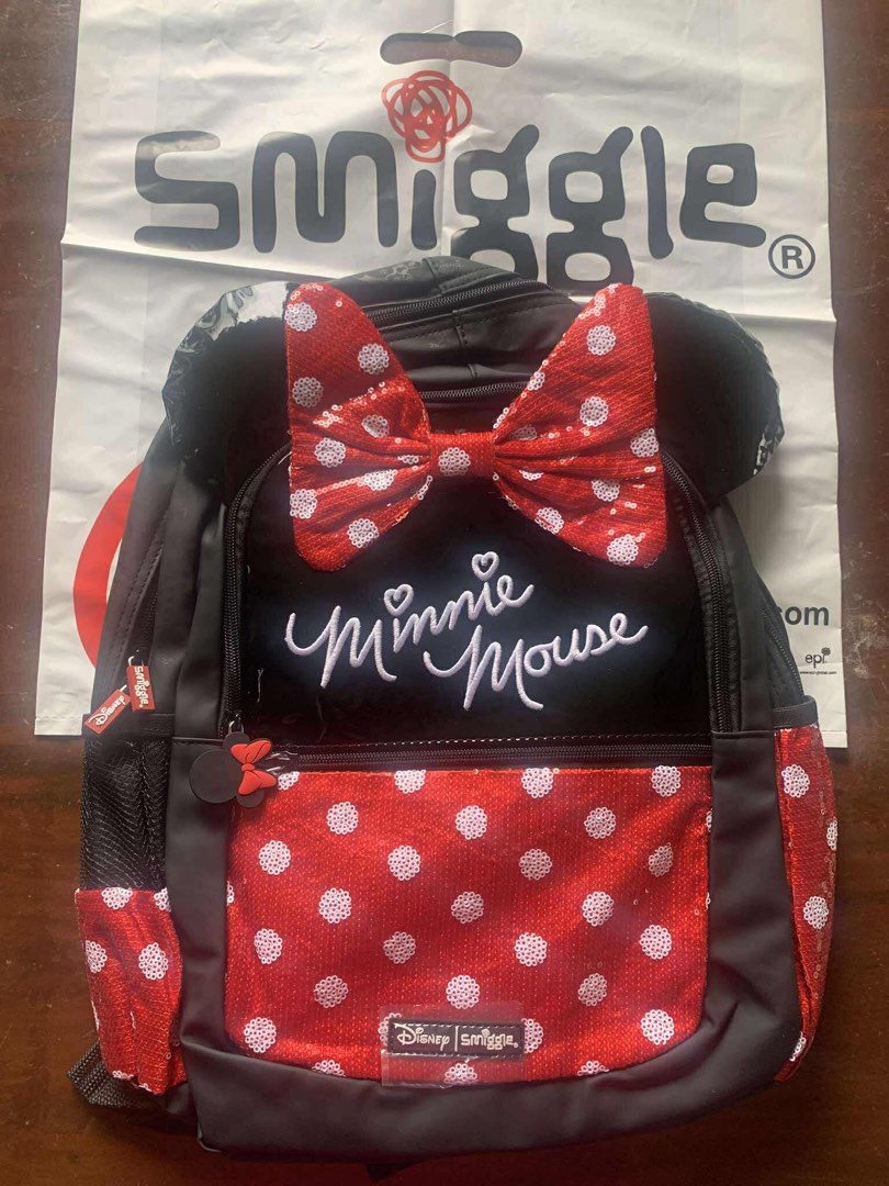 Smiggle Minnie Mouse Glitter Backpack, Women's Fashion, Bags & Wallets ...