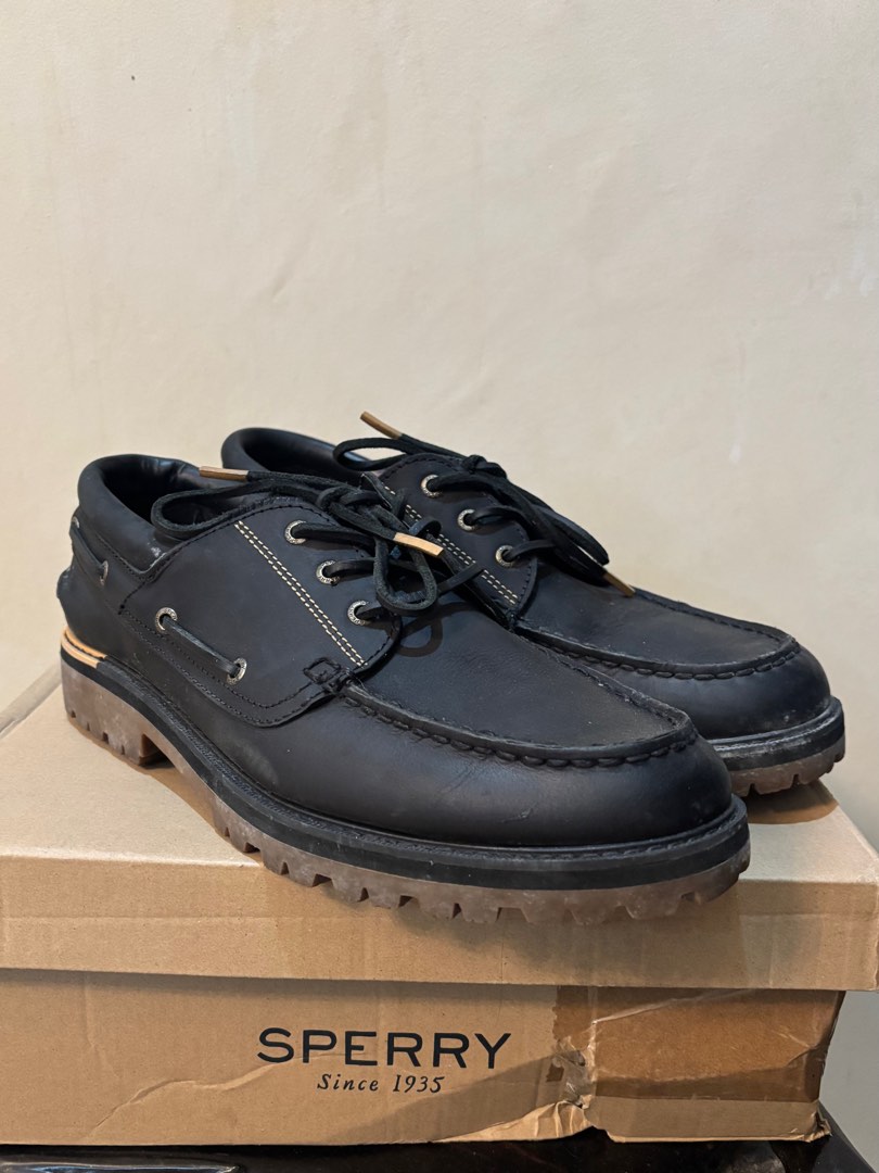 Sperry A/O Lug 3-eye Black, Men's Fashion, Footwear, Casual Shoes on ...