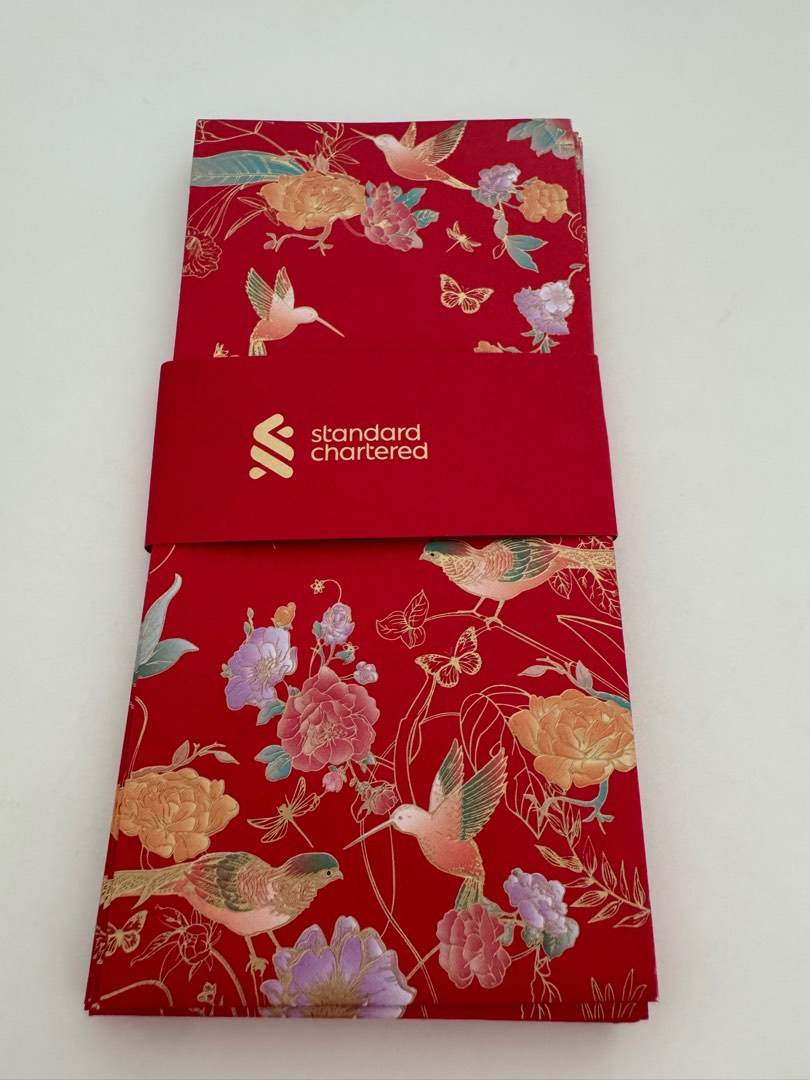 Standard Chartered Red Packets 2025 Floral Design, Hobbies & Toys ...