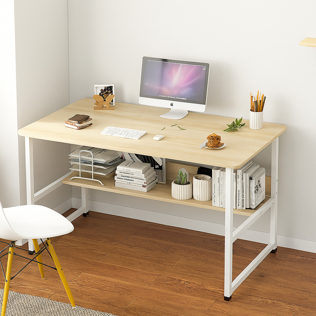 Study Computer Desk Table | Bedroom Writing Desk Shelf | Home Office ...