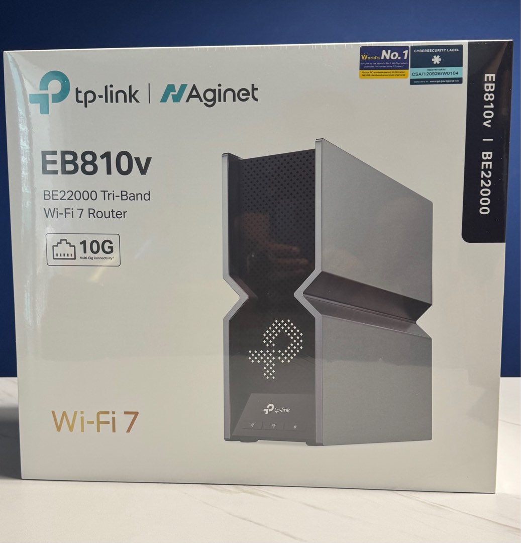tp-link BE22000 Tri-Band Wi-fi 7 router EB810v, Computers & Tech, Parts ...