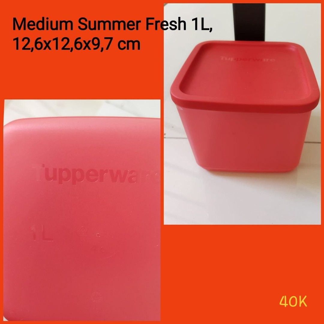 Tupperware Original Medium Summer Fresh 1L, Kitchen & Appliances di ...