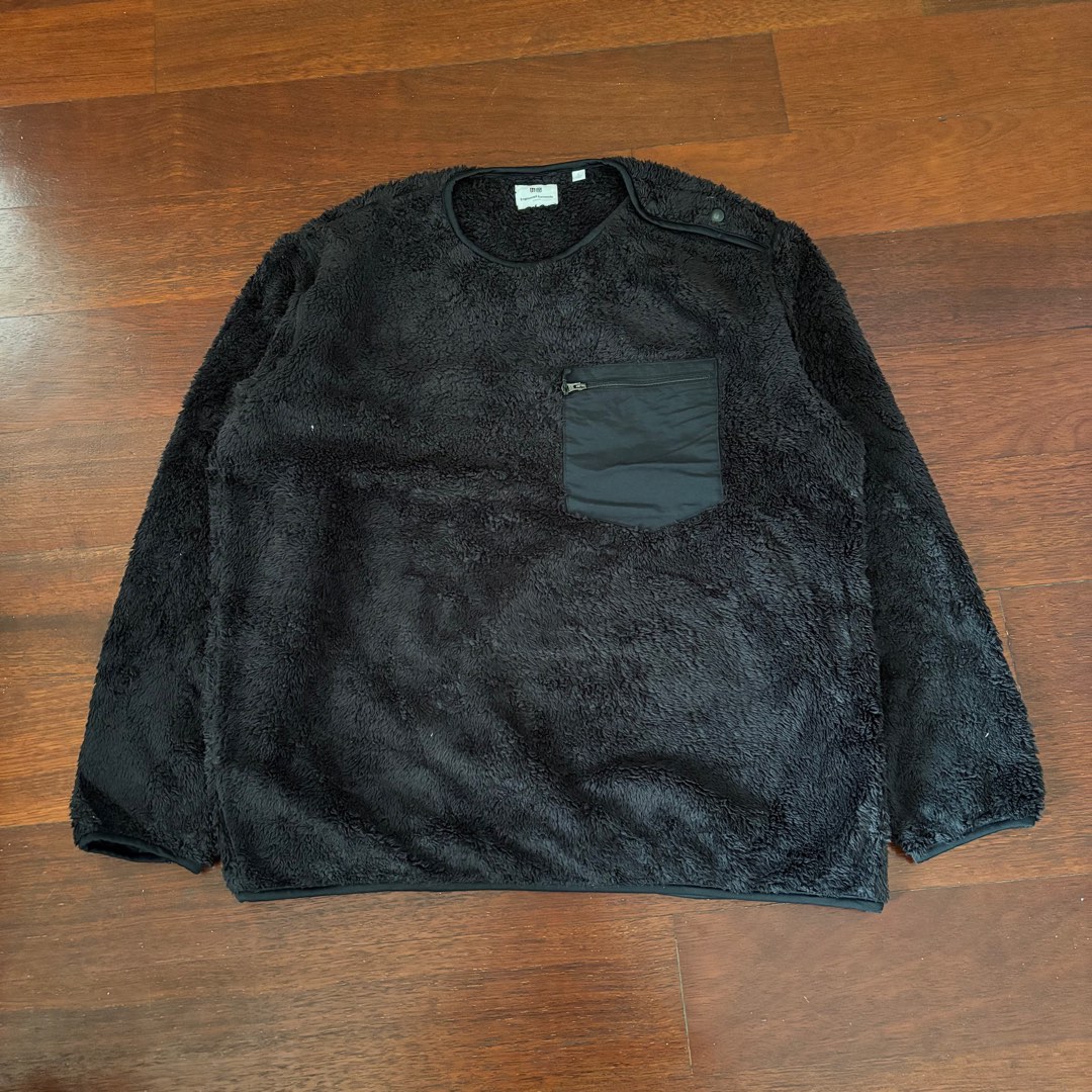 Uniqlo Engineered Garments Fur Jacket, Fesyen Pria, Pakaian , Baju ...