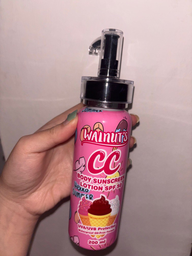 Walnut's CC Body Sunscreen Lotion SPF 50, Kesehatan & Kecantikan, Kulit ...