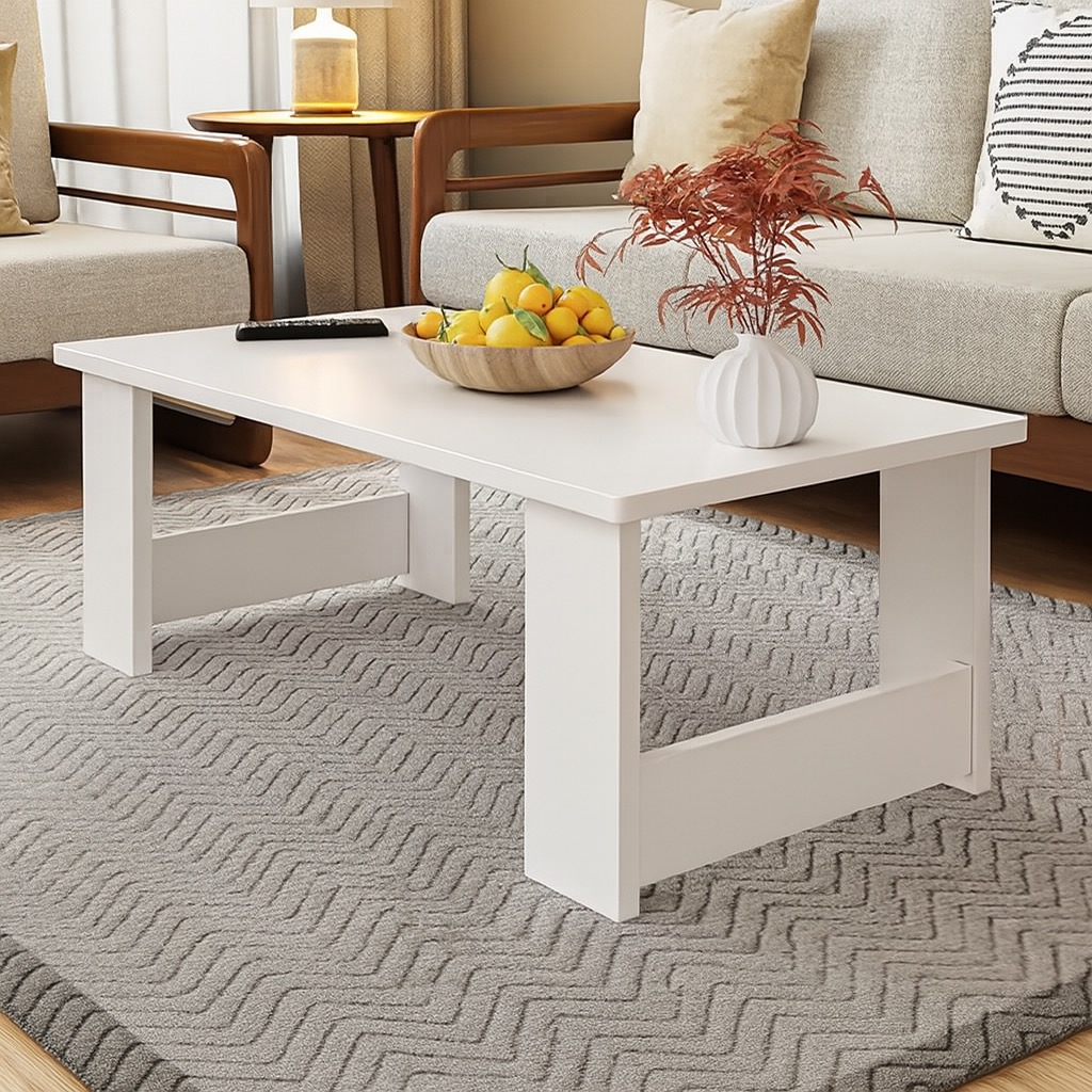 White Coffee Table | Living Room Table | Low Lounge Table | Small ...