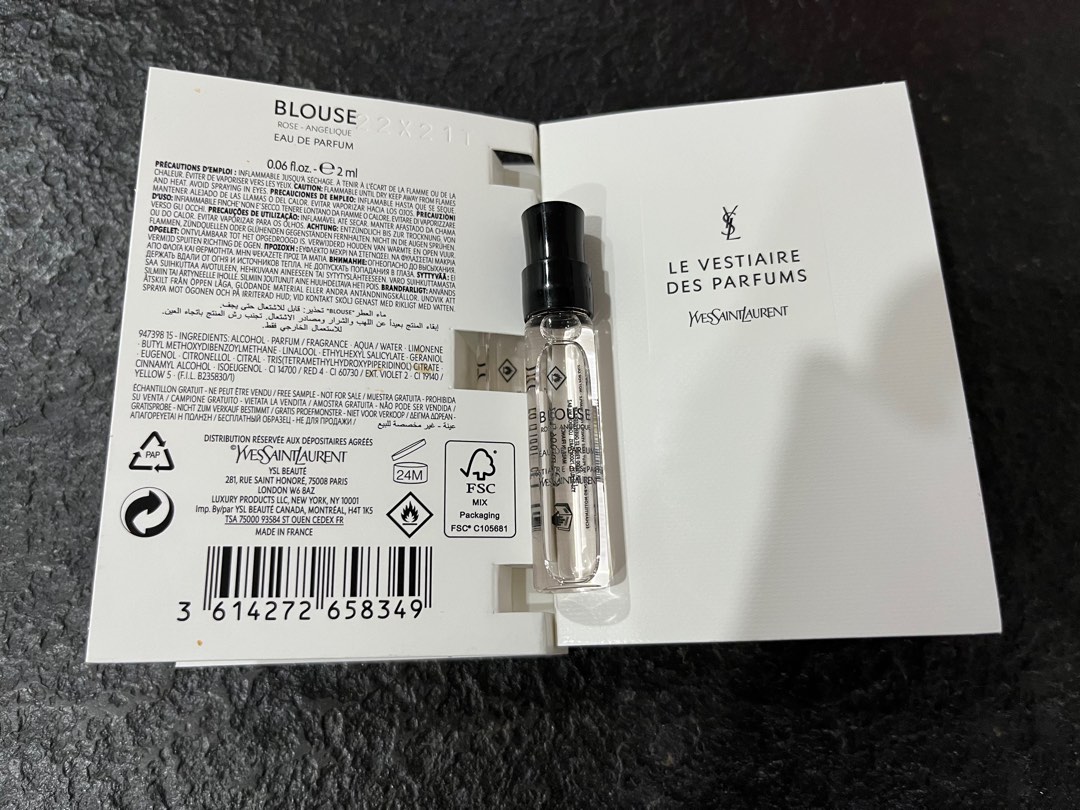 YSL Blouse edp vial perfume (2ml), Beauty & Personal Care, Fragrance ...