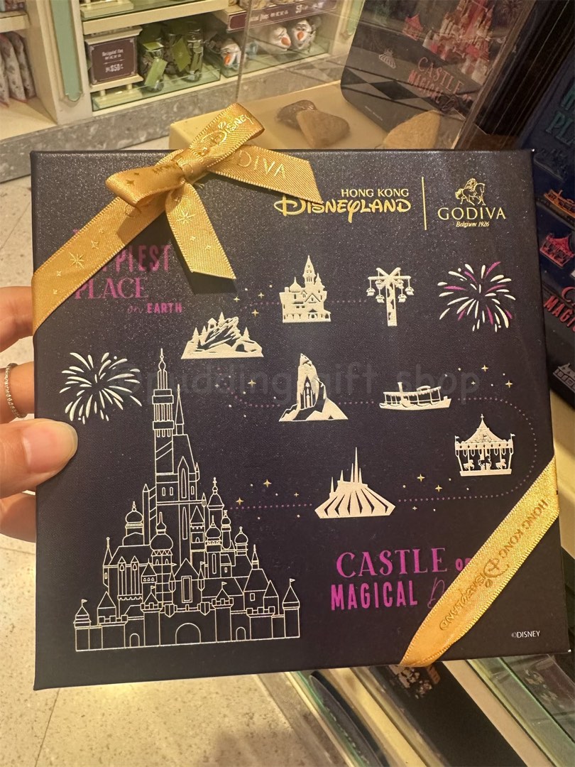 (代購) HK Disney x Godiva 20th Anniversary Castle 盒裝朱古力 (16pcs), 嘢食 & 嘢飲 ...