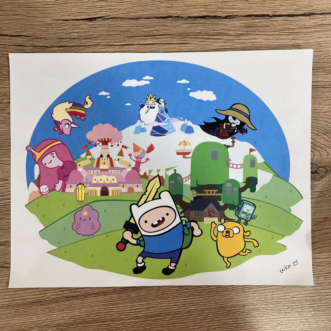 Adventure Time Print, Hobbies & Toys, Art & Prints on Carousell