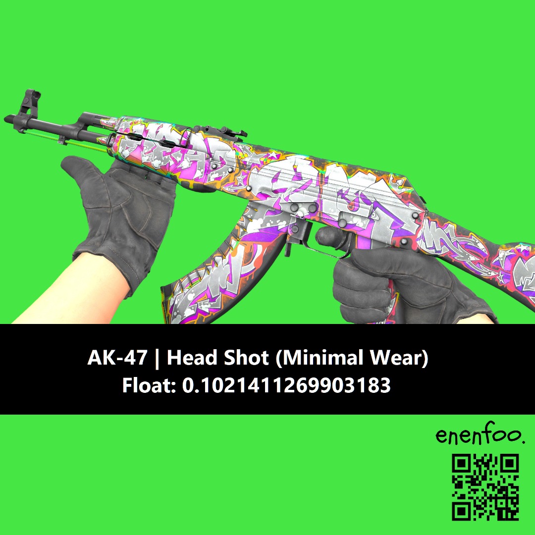 AK-47 HEAD SHOT MINIMAL WEAR MW CS2 SKINS KNIFE ITEMS CSGO COUNTER STRIKE SOURCE 2 CS BUFF163 ...