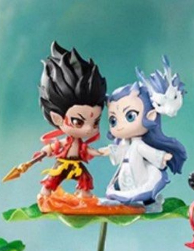 Authentic Popmart nezha 2 - hand in hand Nezha & Ao Bing, Hobbies ...