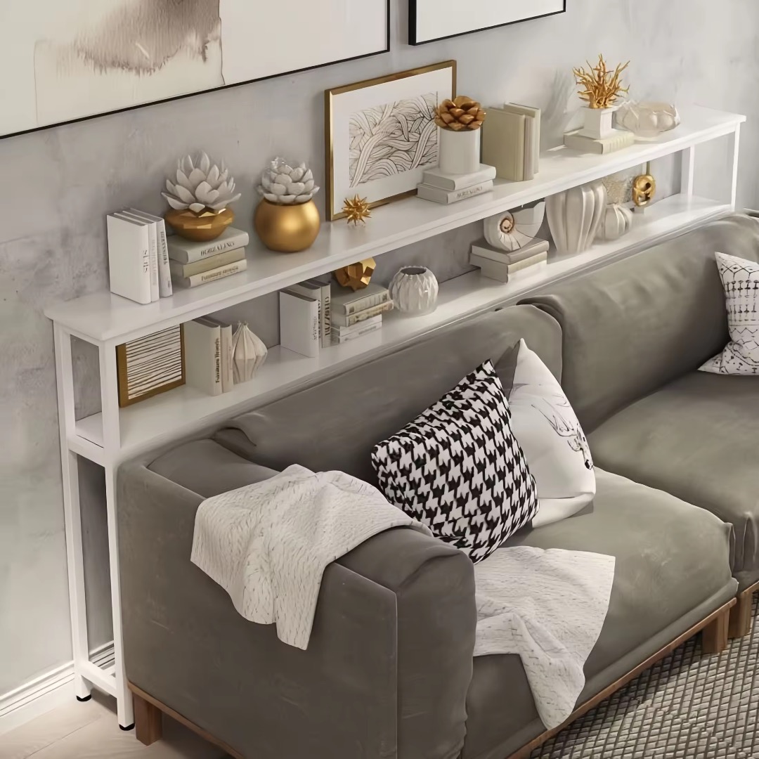 Behind Sofa Console Table | Long Narrow Display Table | Open Frame Sofa ...