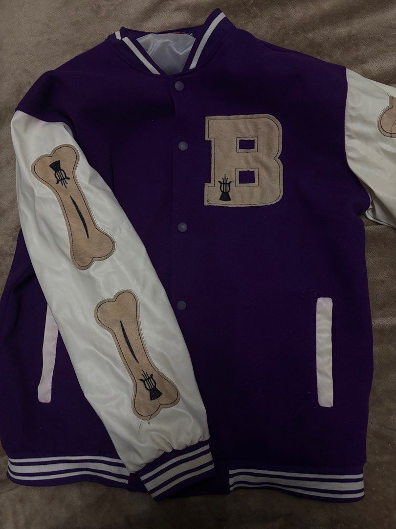 Bone varsity jacket, Men's Fashion, Tops & Sets, Hoodies on Carousell