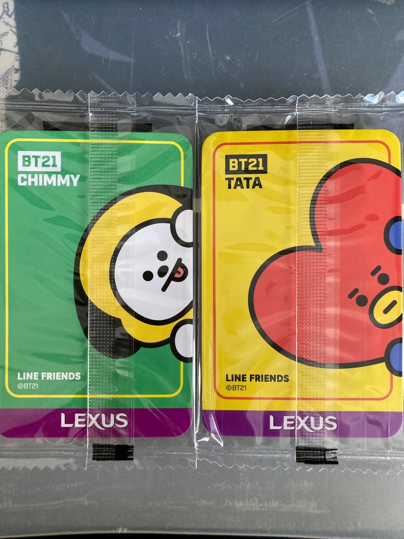 BT21 Lexus Trading Cards - Chimmy & Tata, Hobbies & Toys, Toys & Games ...