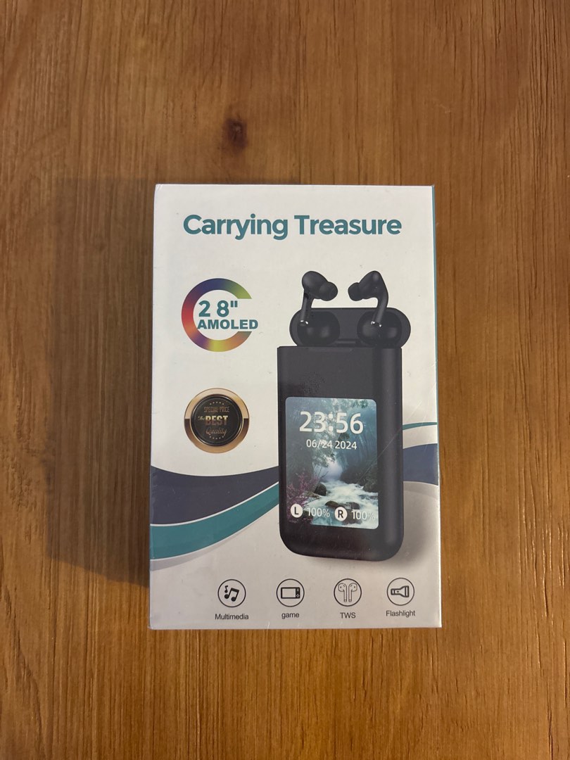 Carrying Treasure 2.8" AMOLED Earbuds, Audio, Earphones on Carousell