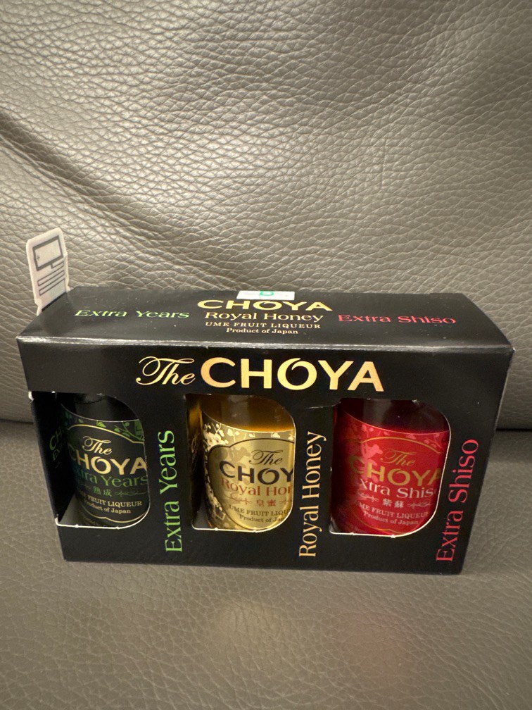 Choya extra series mini set 梅酒 50ml x3, 嘢食 & 嘢飲, 酒精飲料 - Carousell