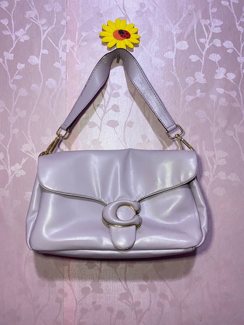 coach lilac leather shoulder bag , Fesyen Wanita, Tas & Dompet di Carousell