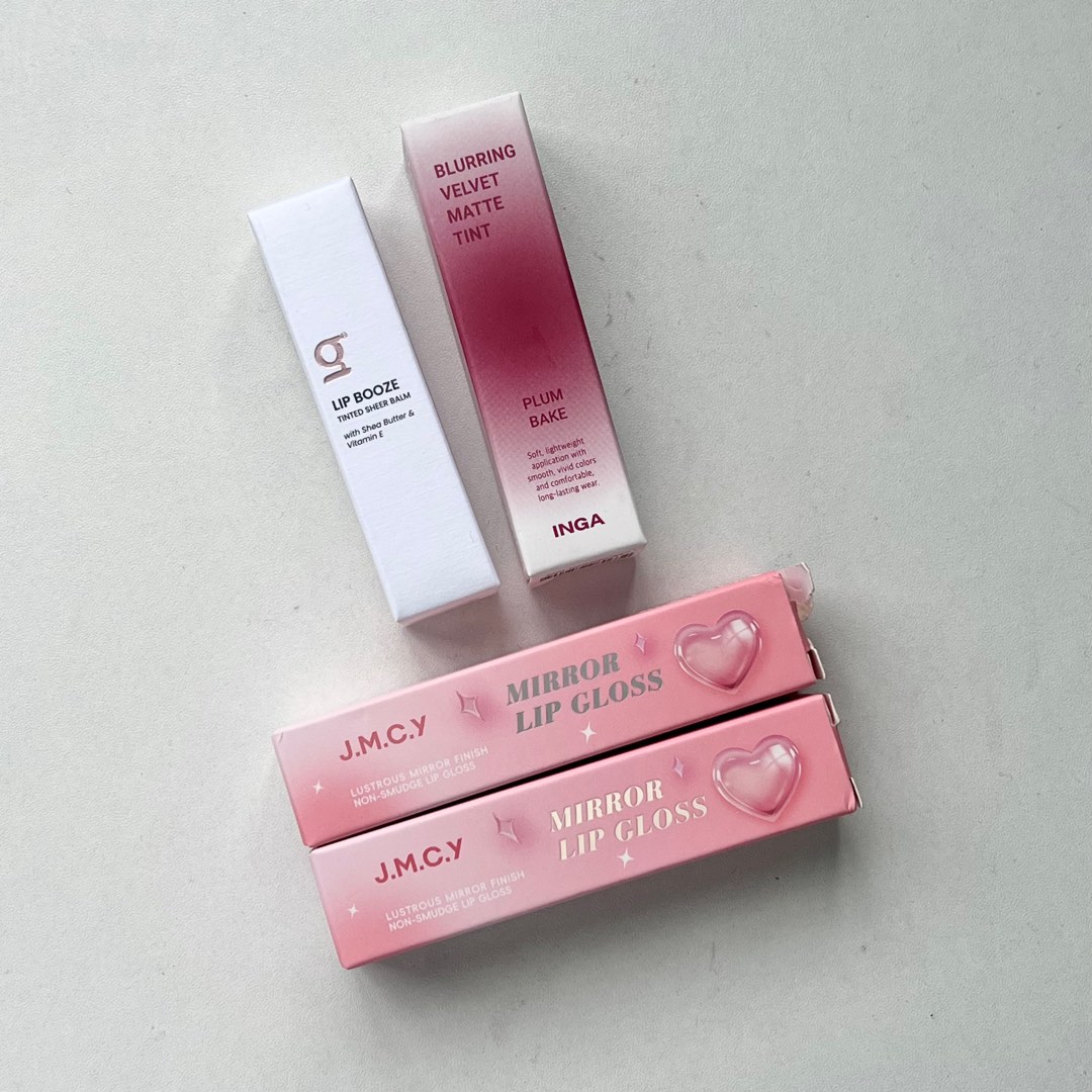 Cool Toned Lippie Bundle (t. INGA GRWM JMCY lip tint mousse gloss ...