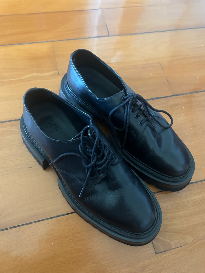 Cos leather platform Oxford shoes, 女裝, 鞋, Loafers - Carousell