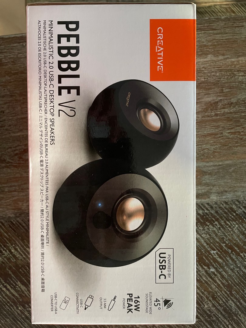 Creative Pebble V2 USB-C Desktop Speakers, Audio, Soundbars, Speakers ...