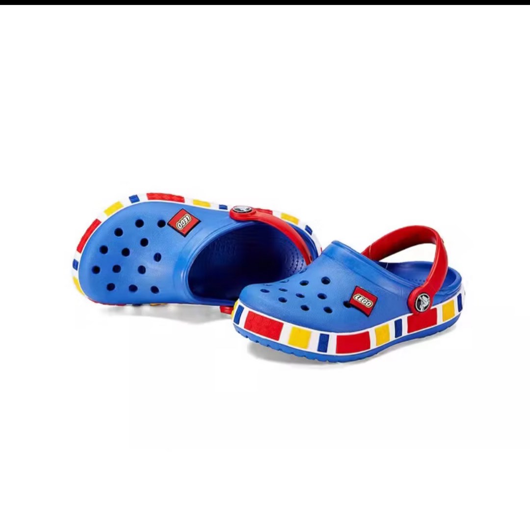 Crocs x LEGO Classic Clogs - Blue, Babies & Kids, Babies & Kids Fashion ...