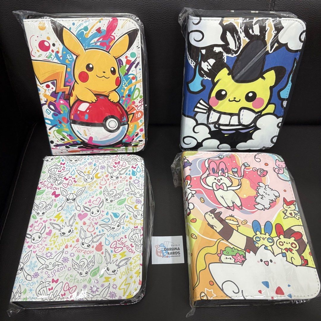 ⭐️Restocked! 4 Pocket Zip Binders for Pokemon TCG⭐️ (pikachu snorlax ...